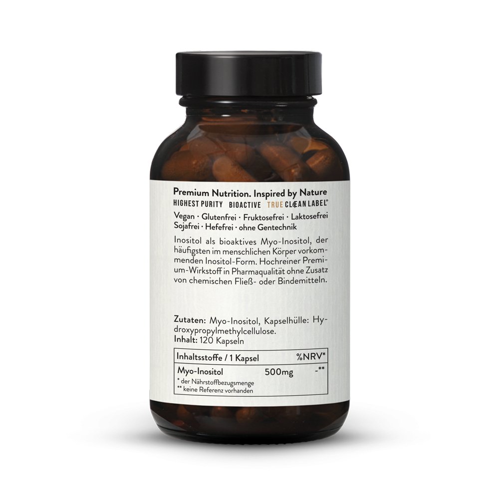 Myo-inositol 500 mg à dosage élevé, vegan. 2 x 120 gélules | Sunday Natural