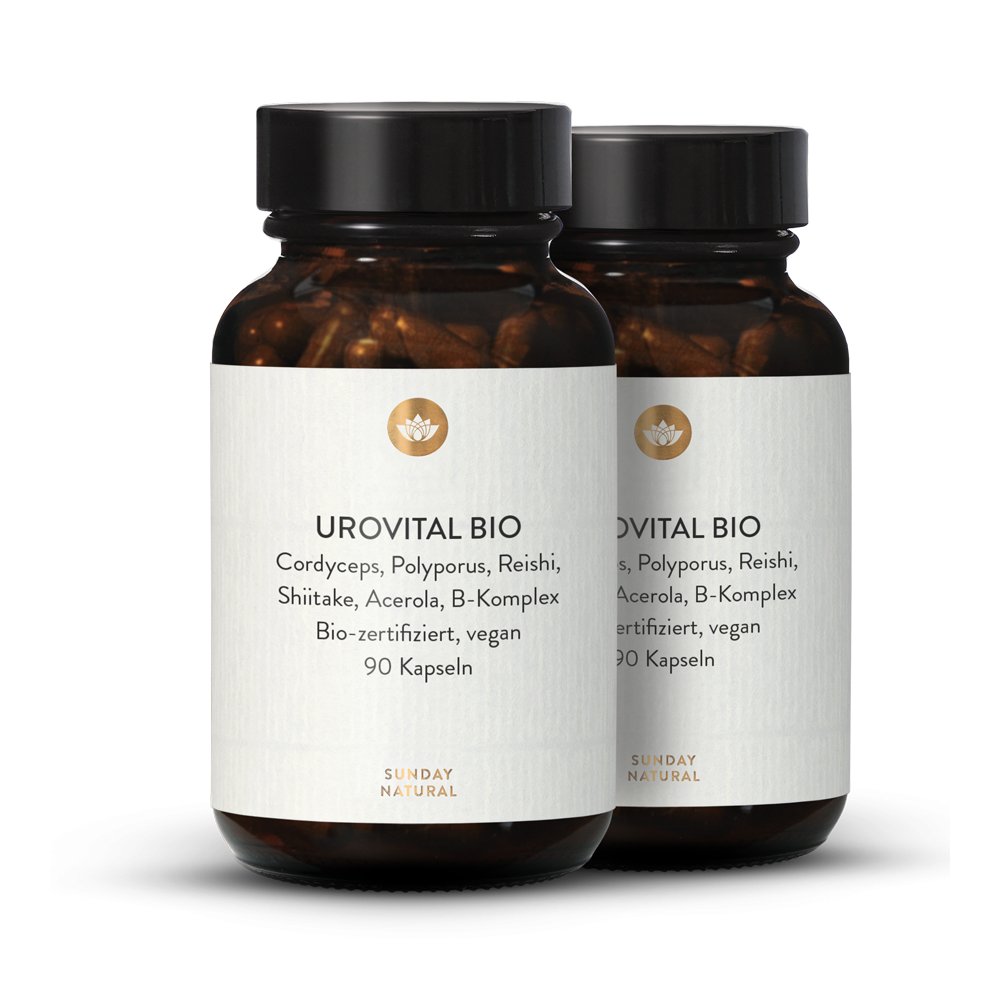 Urovital Bio. Cordyceps, reishi, acérola, etc. 2 x 90 gélules | Sunday ...