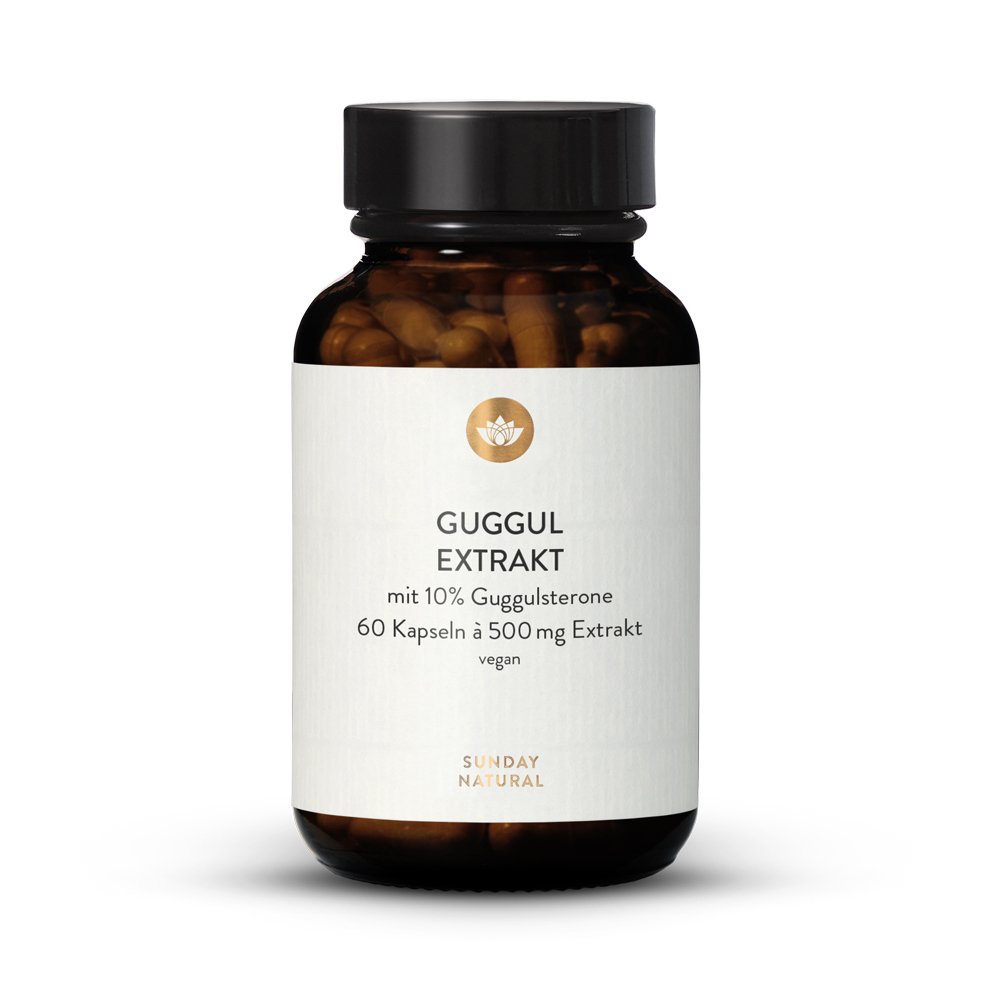 Extrait de guggul 10 % de guggulstérone. Vegan, 60 gélules | Sunday Natural